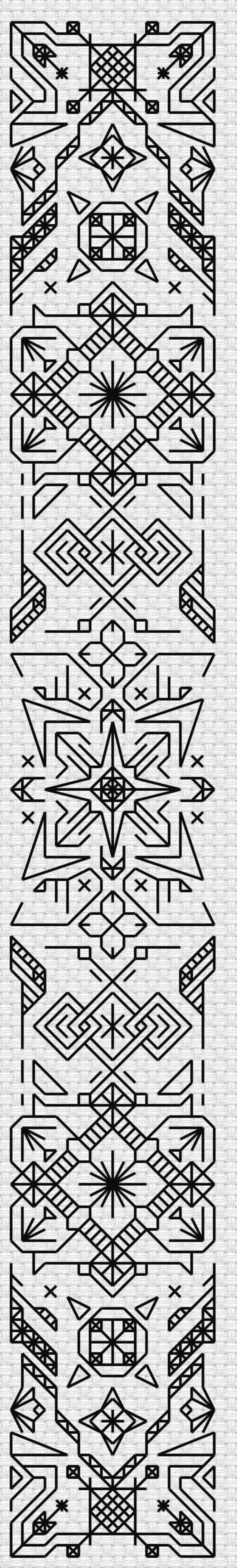 Susan's Bookmark Blackwork Pattern - Etsy