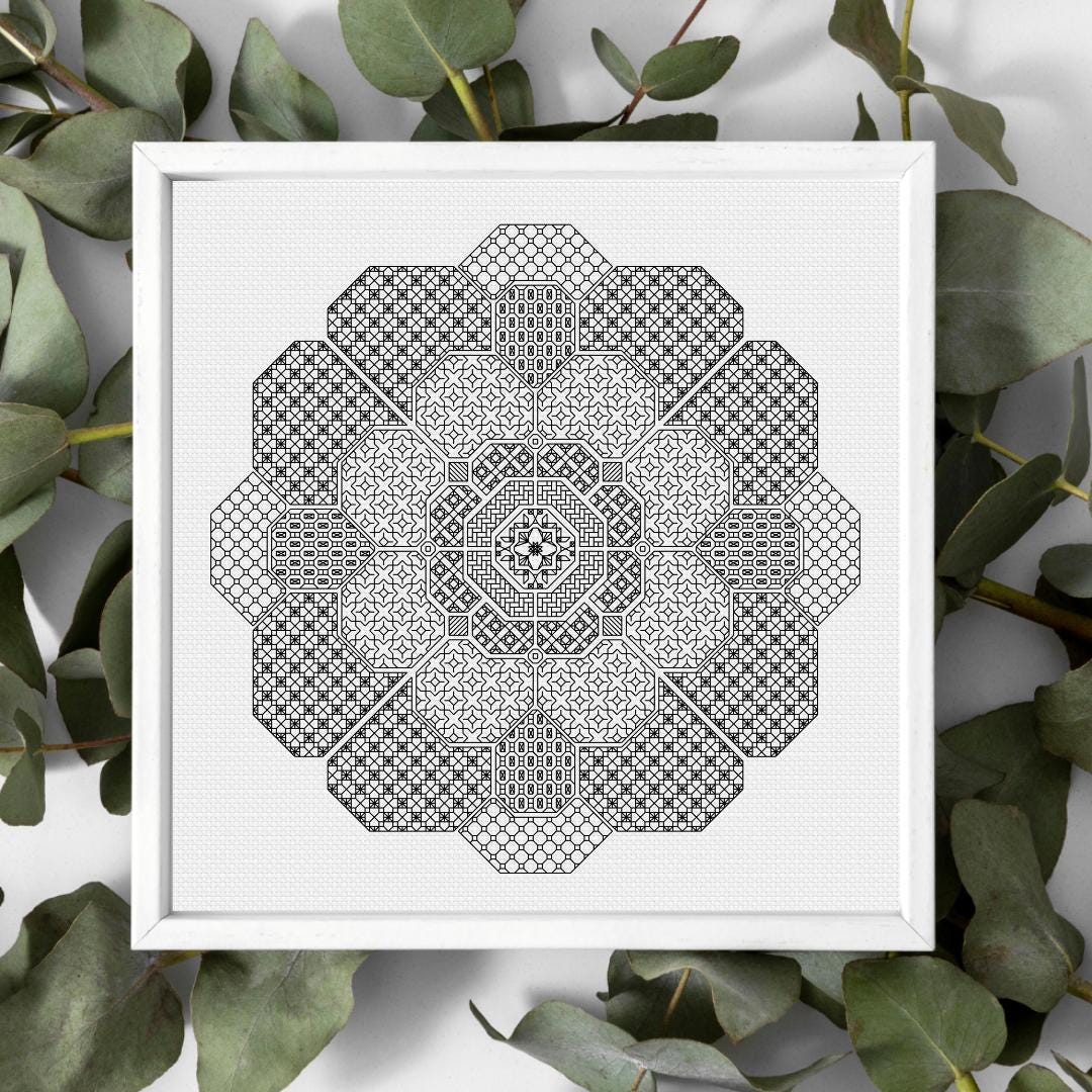 Tudor Garden Blackwork Pattern - Etsy