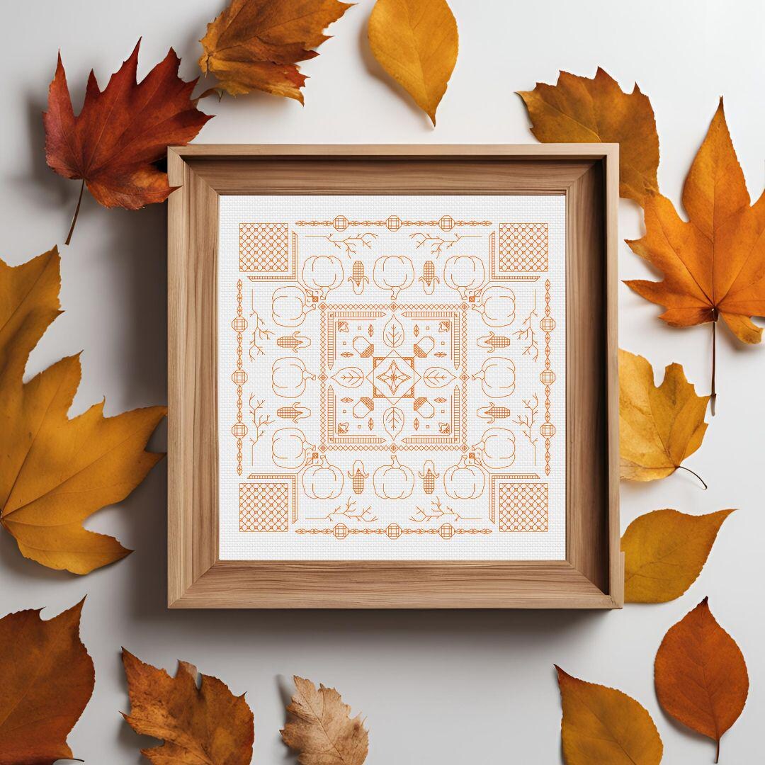Dreams of Fall Blackwork Pattern - Etsy
