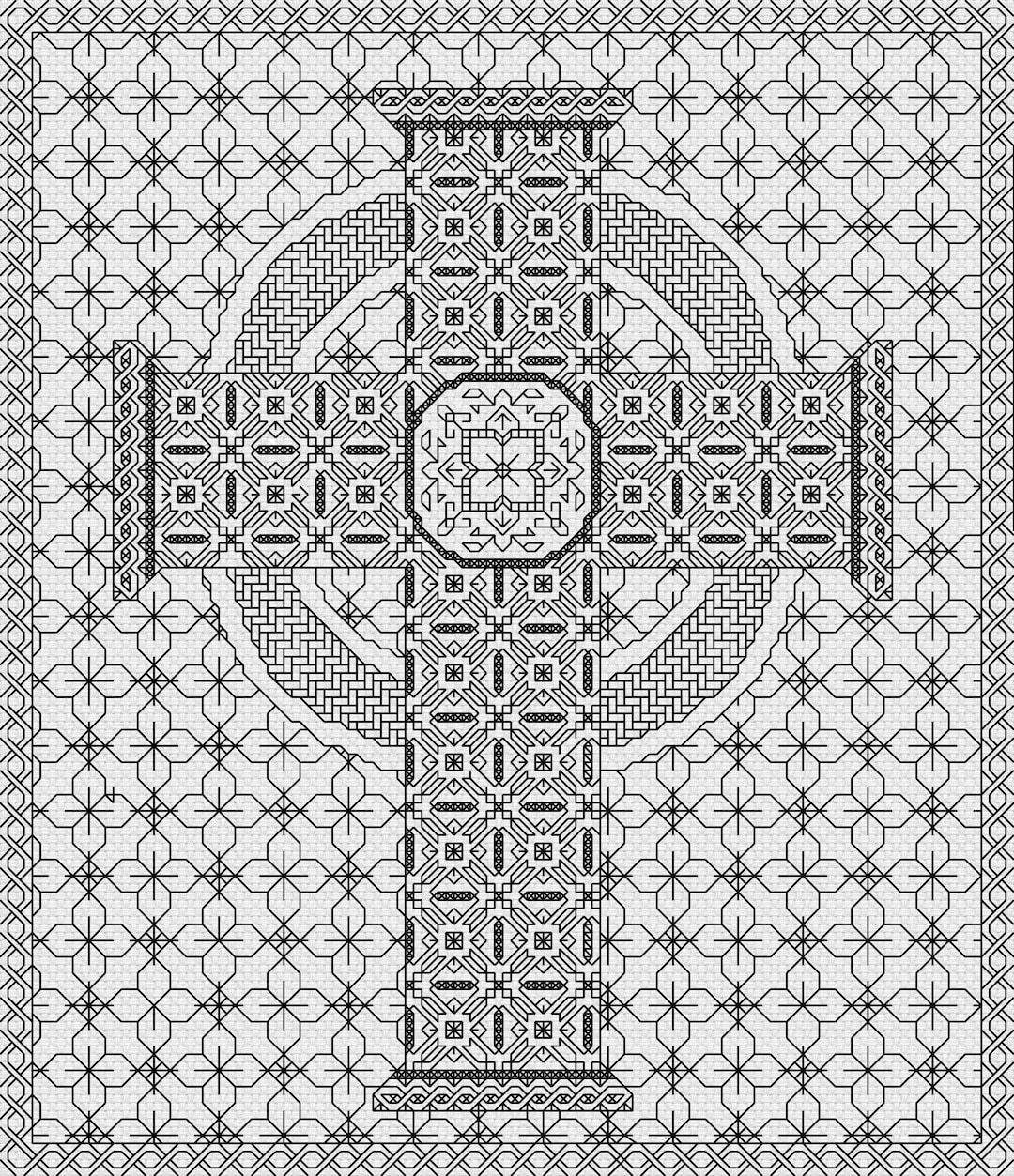 Celtic Cross Blackwork Pattern - Etsy