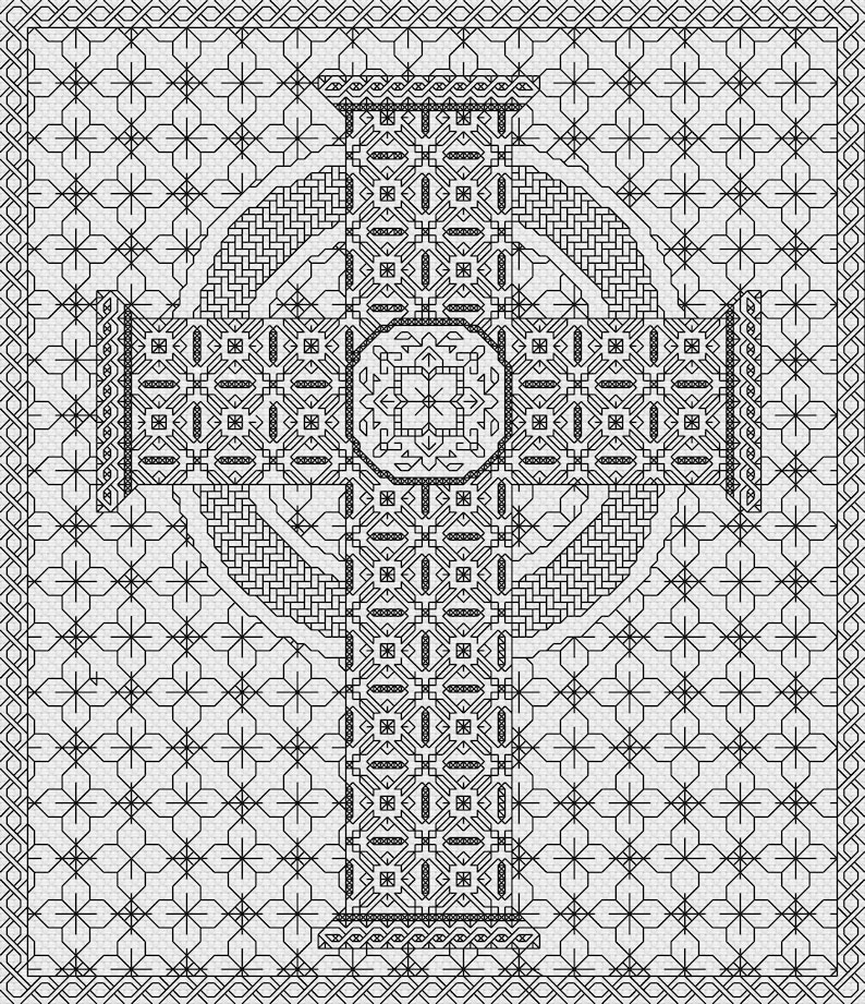 Celtic Cross Blackwork Pattern - Etsy