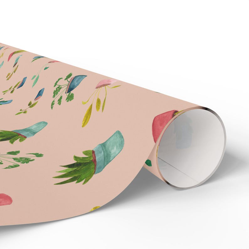 Botanical Plant Wrapping Paper, Unique Floral Print Gift Wrap - Etsy
