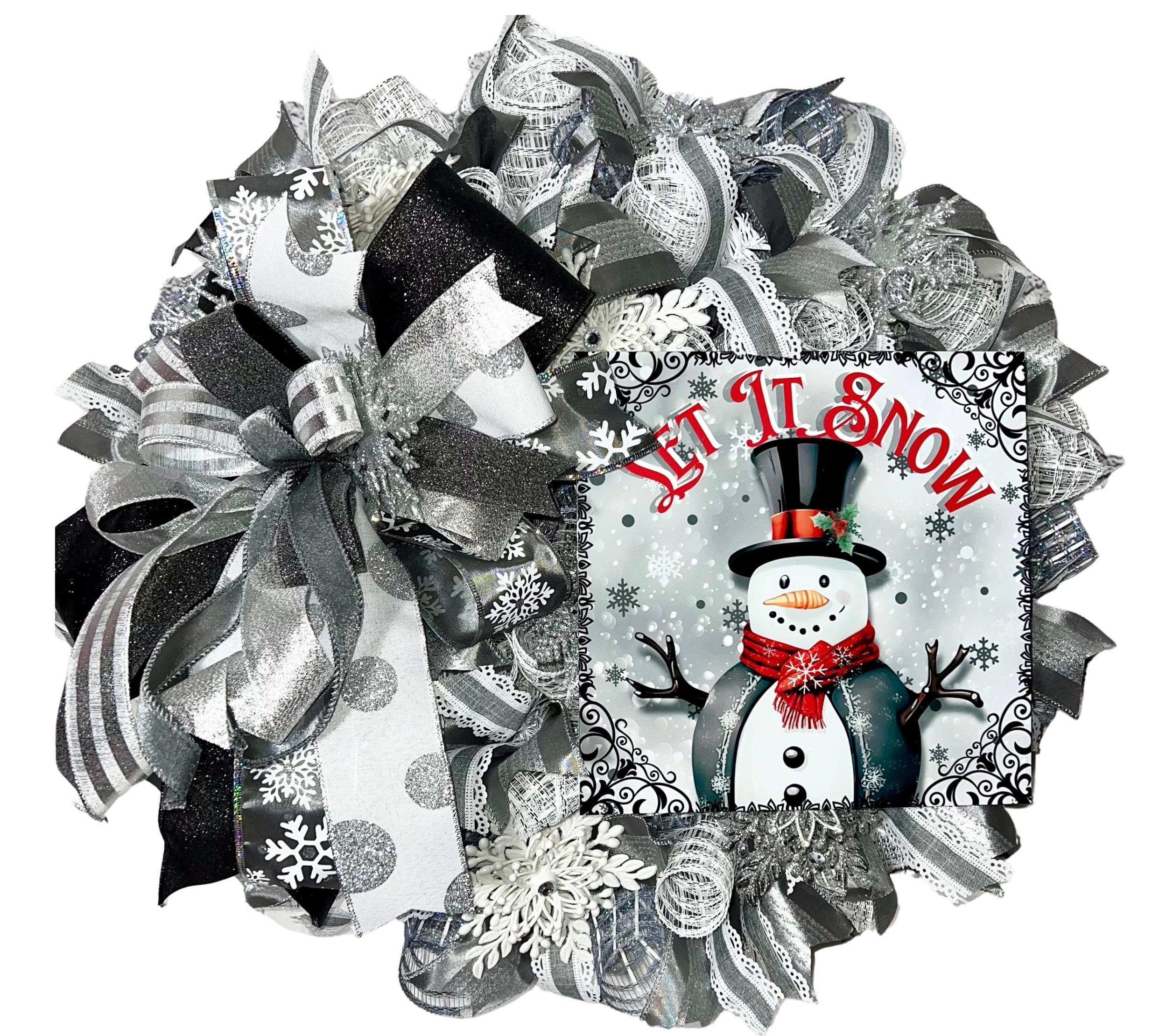 10”x10” Aluminum Let It Snow Snowman Sign - Perfect Winter Decor for ...