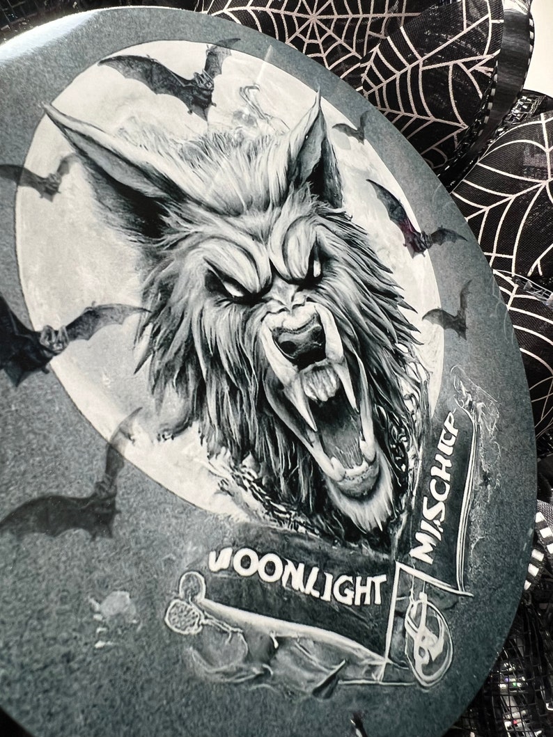 8 Werewolf Wreath Attachment Sign, No Hole Aluminum Sign, Moonlight and ...
