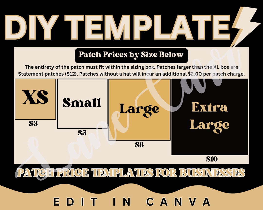 Patch Price Editable Templates Canva Template Instagram Template for ...