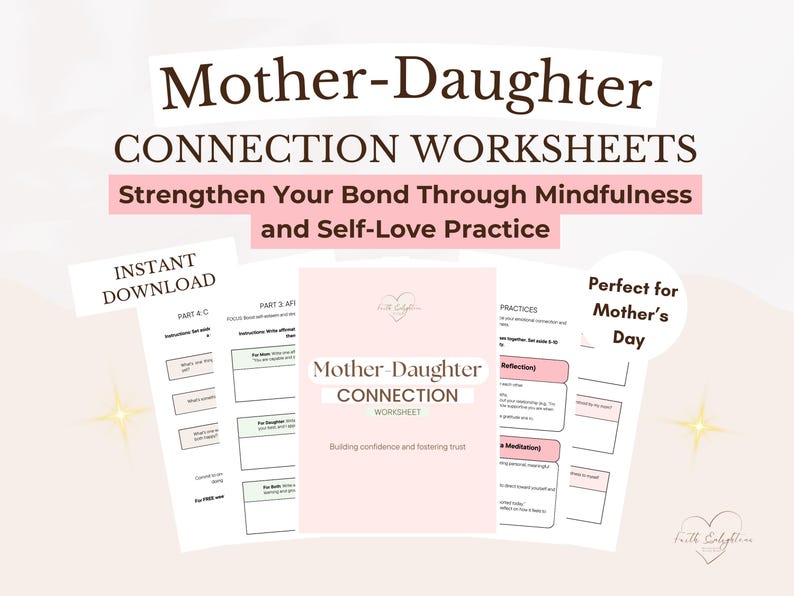 Mother and Daughter Workbook Journal, Worksheets for Relationship ...