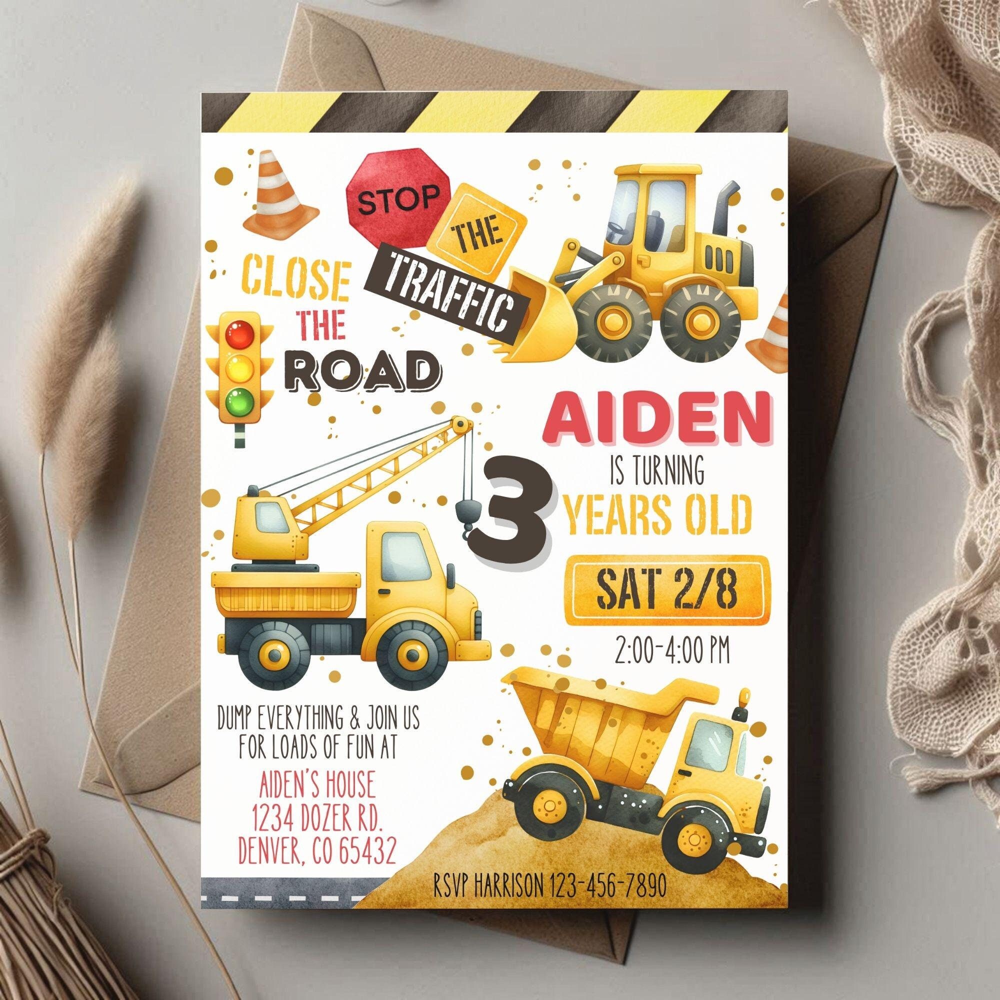 Editable Construction Invitation, Construction Invitation, Construction ...