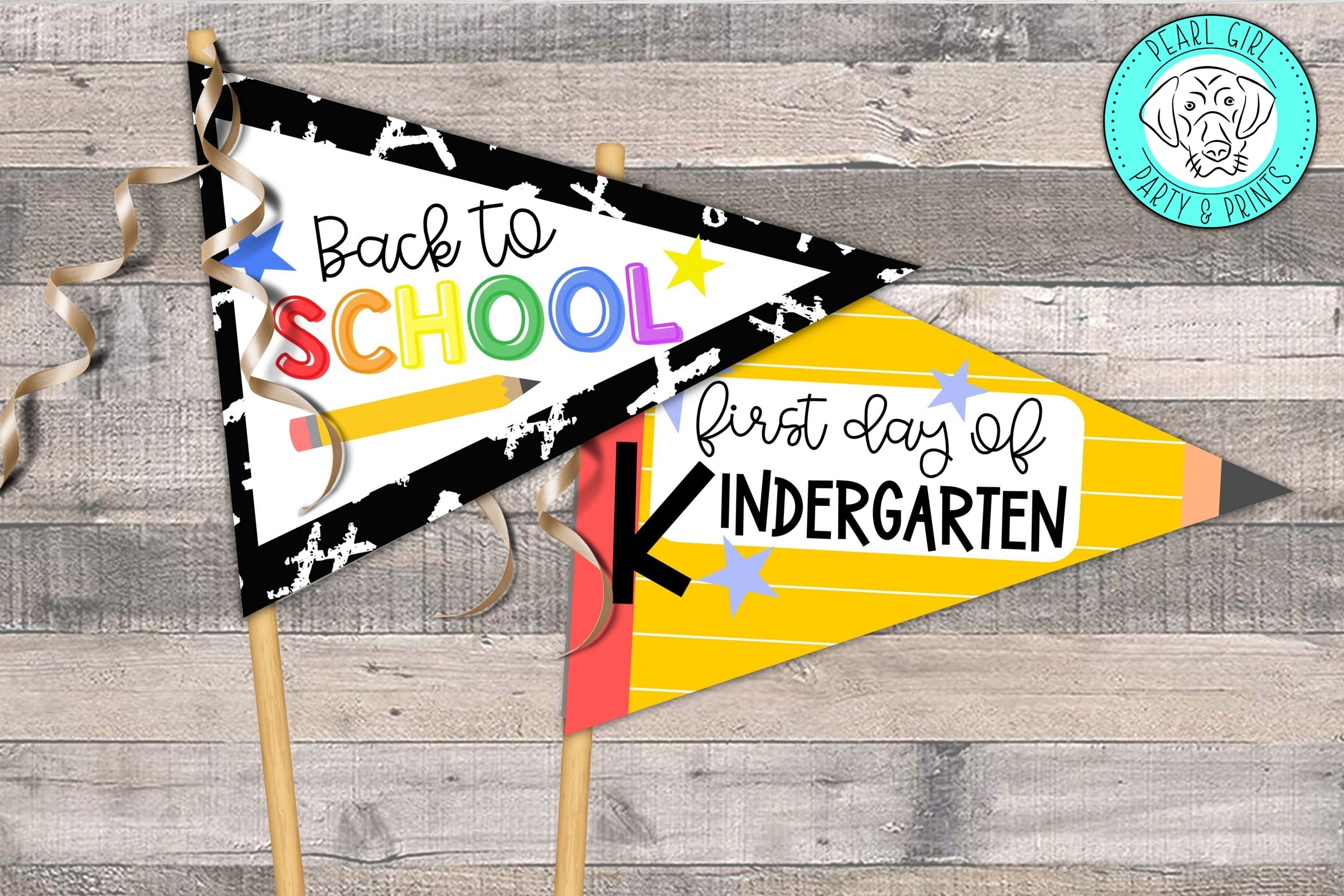 First Day of School Flag, Back to School Printable, First Day of School ...