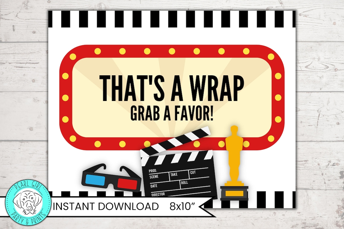 Movie Night Party Signs, Movie Night Birthday, Backyard Movie Night ...