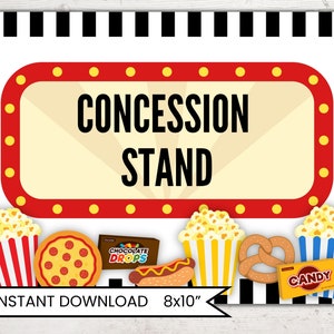 Movie Night Party Signs, Movie Night Birthday, Backyard Movie Night ...