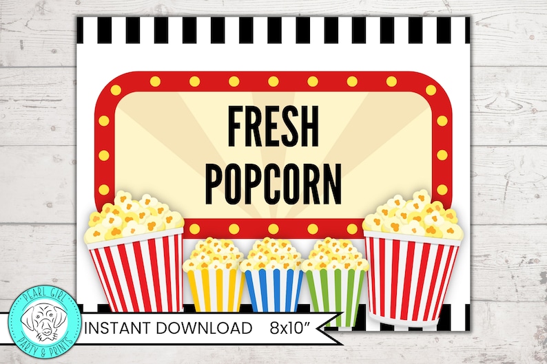 Movie Night Party Signs, Movie Night Birthday, Backyard Movie Night ...
