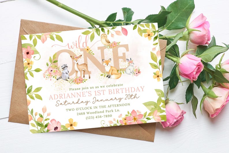 Editable Wild ONE Birthday Invitation, Editable Wild ONE Invite ...