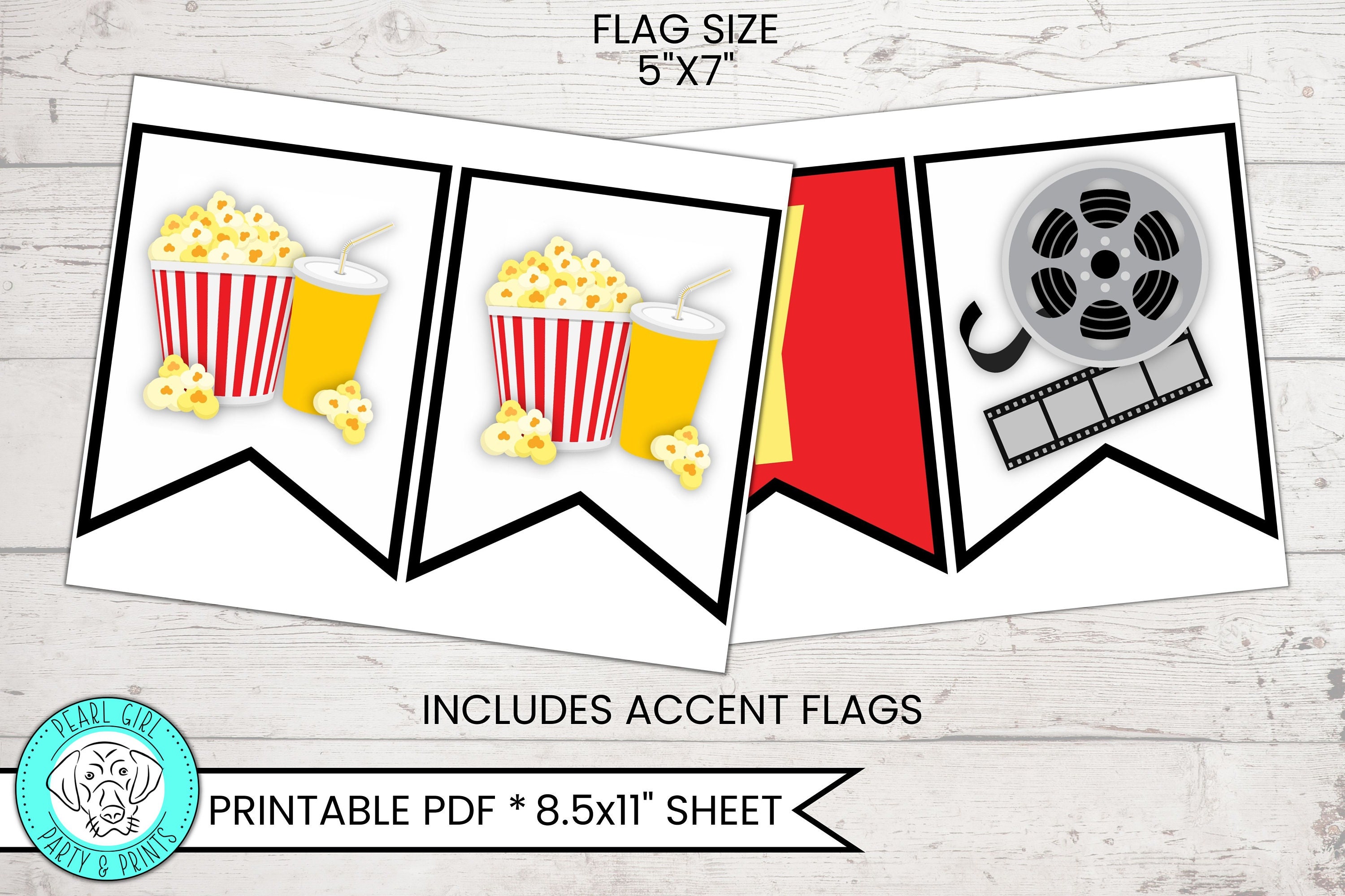 Movie Night Birthday Banner: Printable Party Decor (digital Download ...