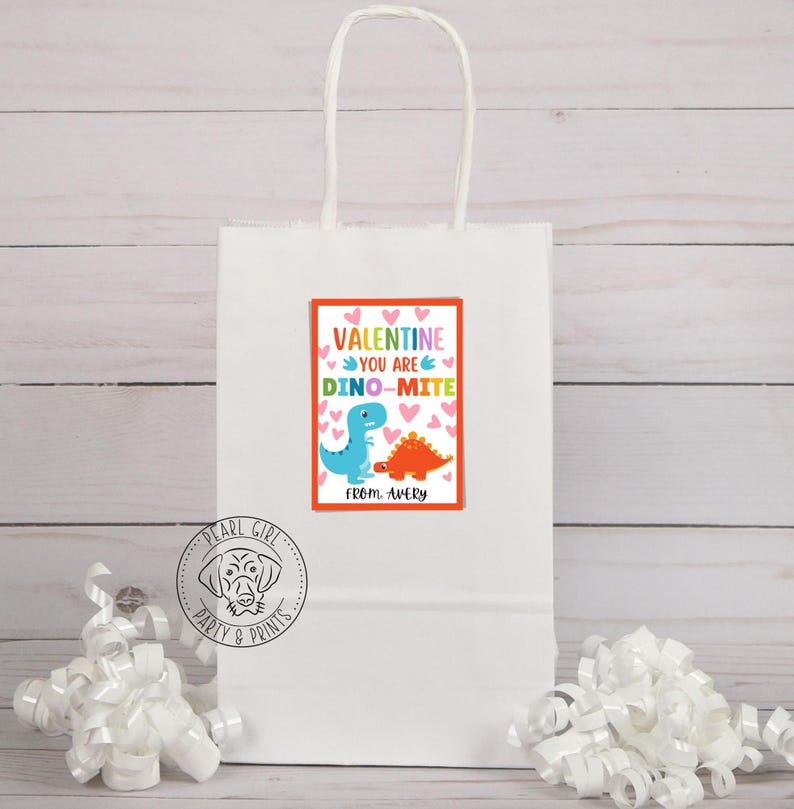 Editable Valentine's Day Tag, Dino-mite Valentine Tag, Kids Valentine ...