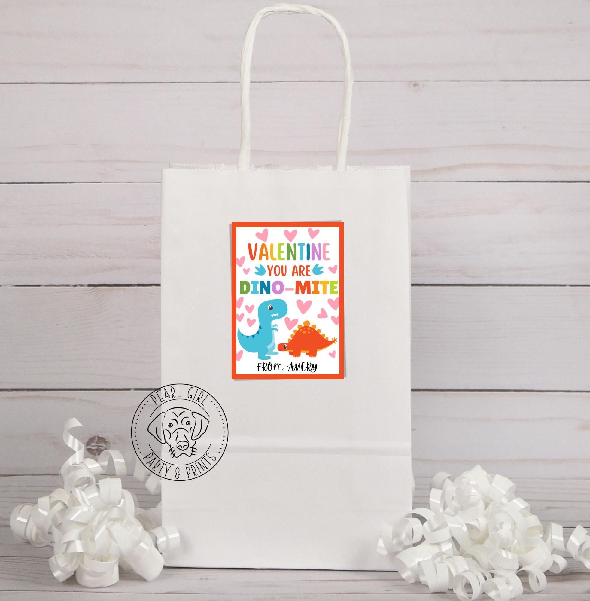 Editable Valentine's Day Tag, Dino-mite Valentine Tag, Kids Valentine ...