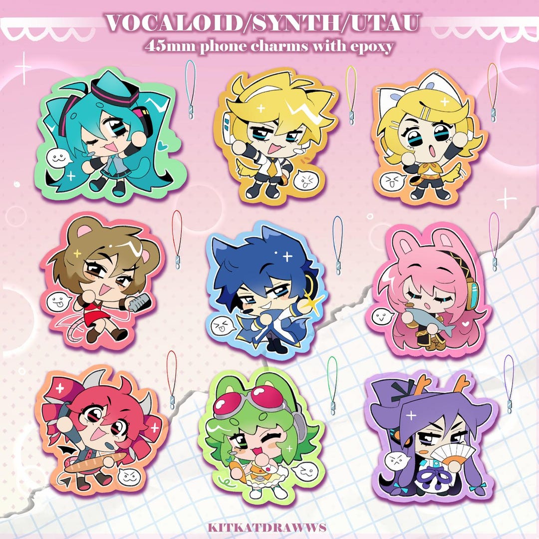 Vocaloid Gummy Phone Charms - Etsy