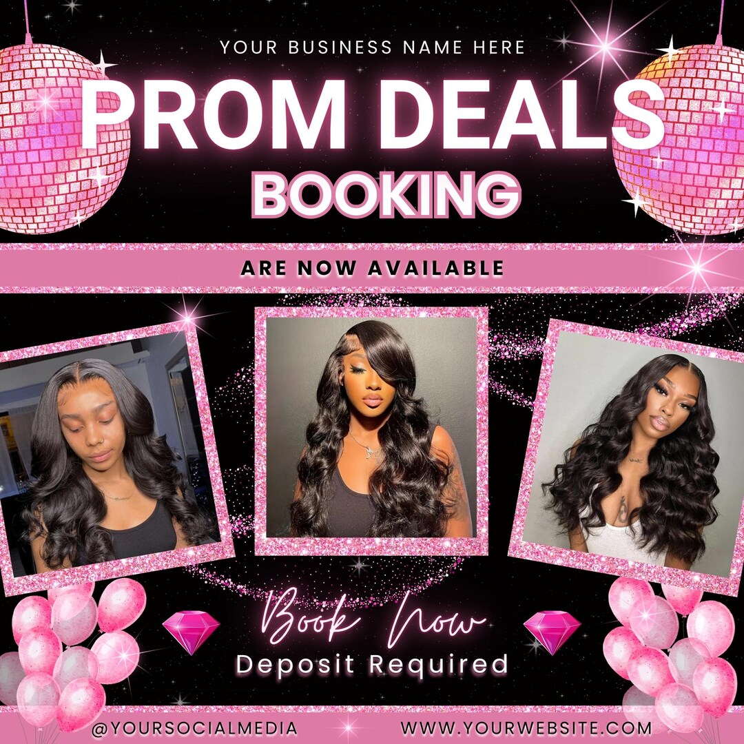 Prom Bookings Flyer, Prom Nail Flyer, Prom Makeup Flyer, Prom Queen MUA ...