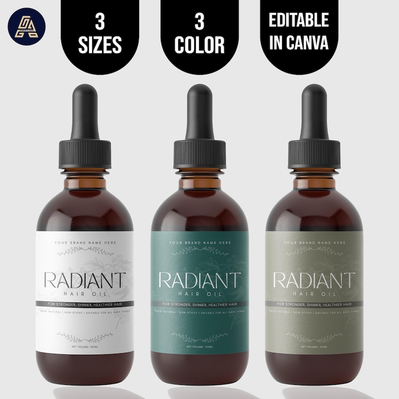 Essential Oil Bottle Label Template, Product Label, Custom Label ...