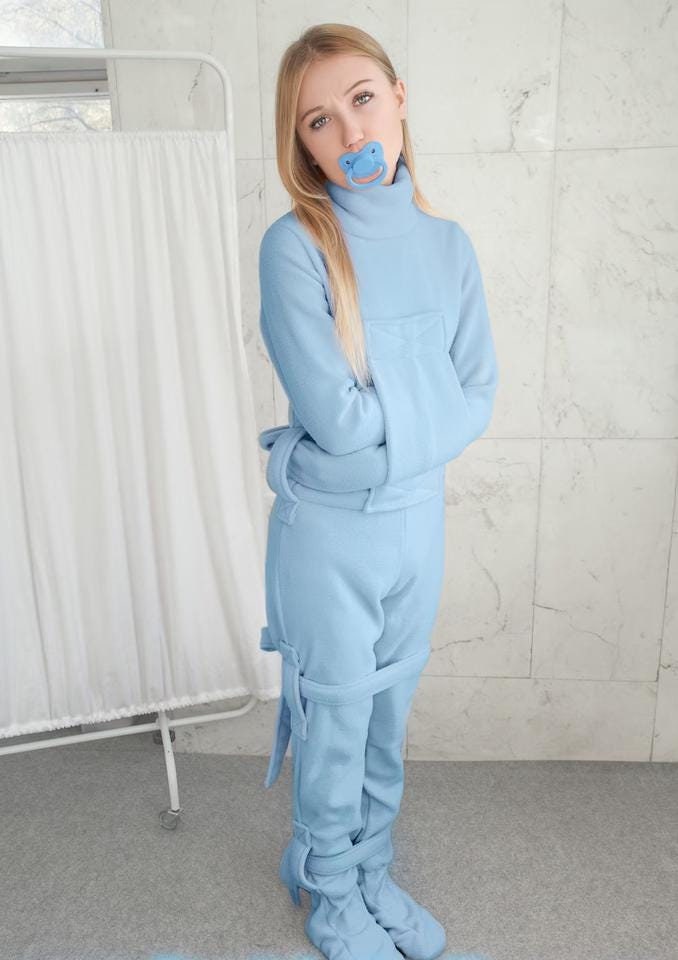 Straitjacket Soft Polar Fleece 1-piece Bodysuit Cozy Restraint With ...