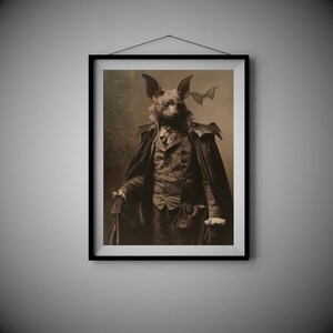 Gothic Bat Vintage Poster, Art Poster Print, Home Decor, Victorian ...