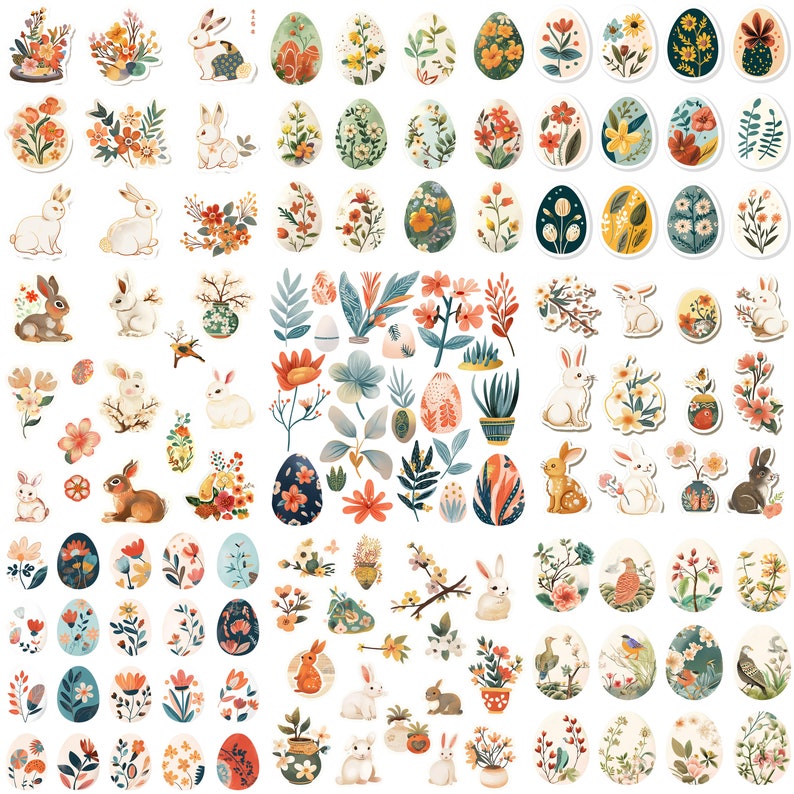 300+ HD Easter Clipart Collection: Vibrant Easter Eggs, Bunnies, and ...