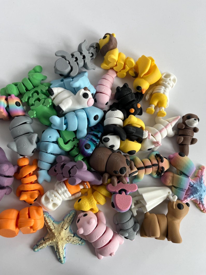 3D Printed Articulated Mini Toys Pack Eco-friendly Fidget Toys for Kids ...