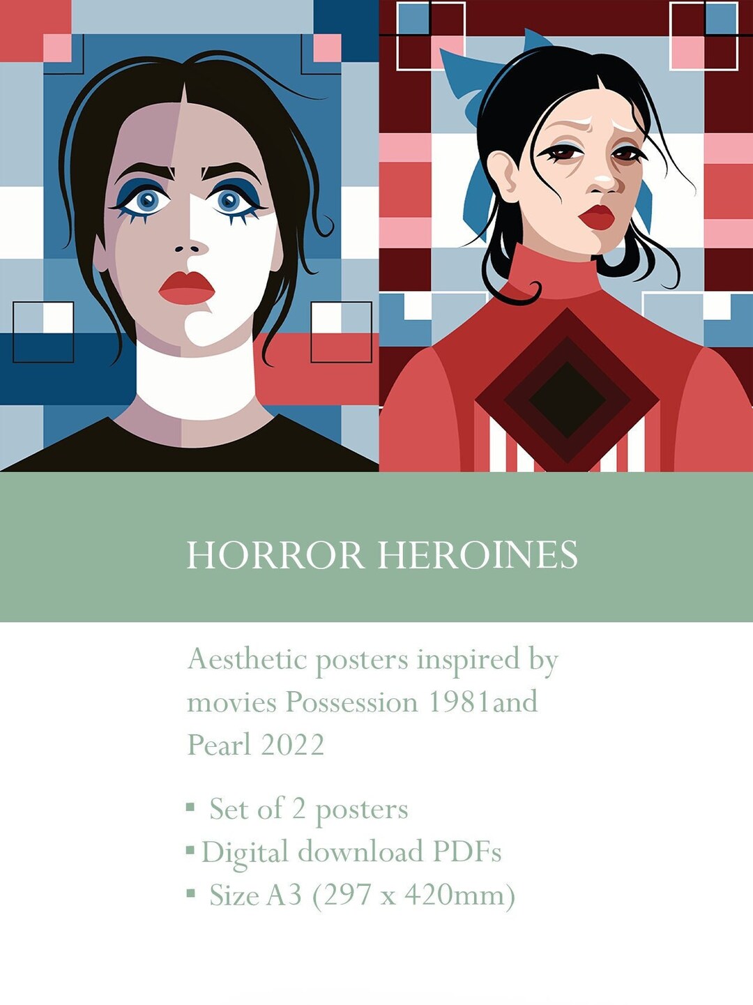 Horror Heroines digital Download Possession 1981 Pearl 2022 Aesthetic ...