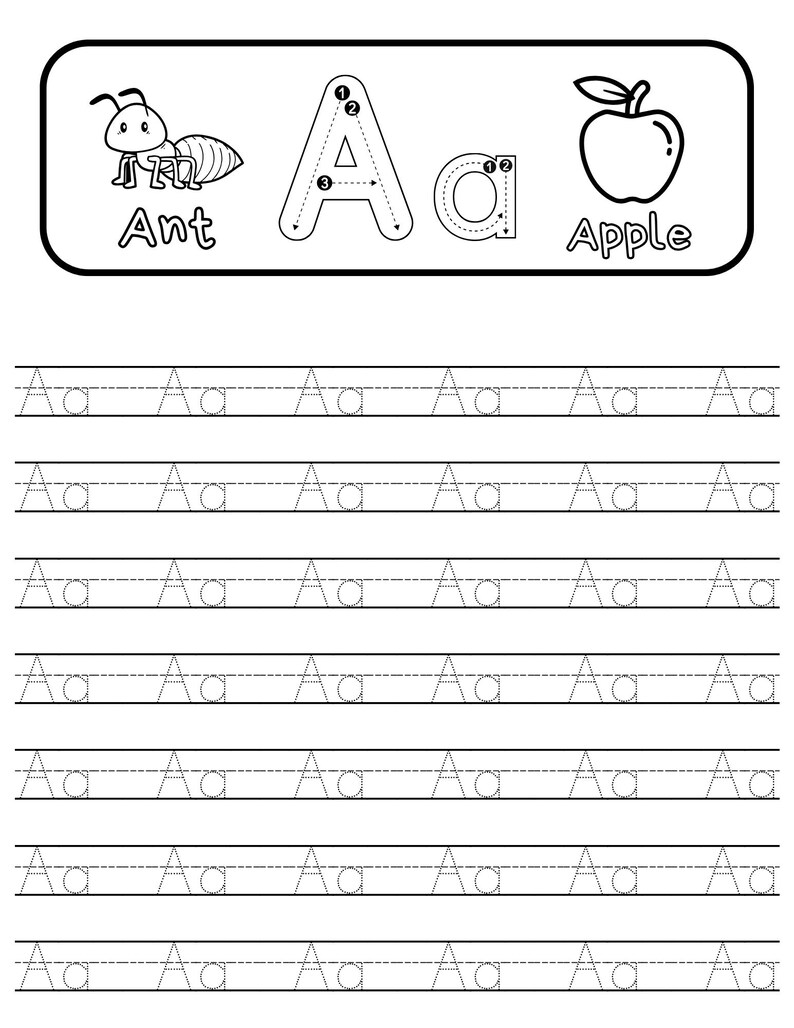 Printable Alphabet Tracing Worksheets L Handwriting Worksheets L ...