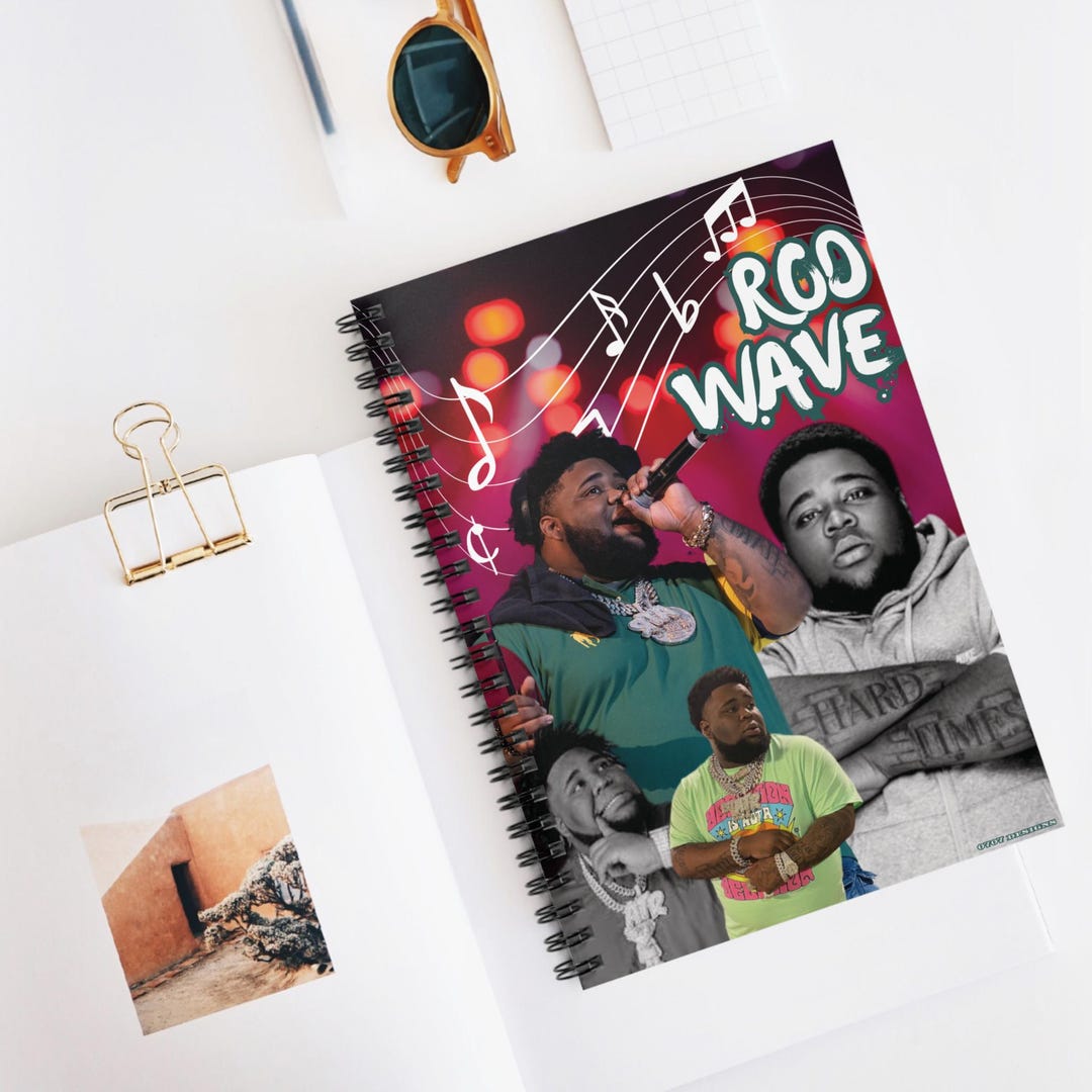 Rod Wave Singer Songwriter Spiral Notebook - Ruled Line, Musician ...