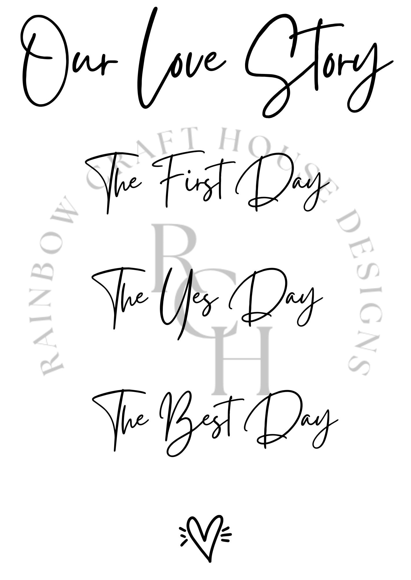 Our Love Story Sign Svg | Wedding Decor Sign | DIY Wedding | Digital ...