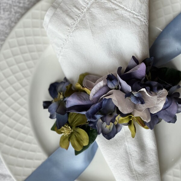Blue Napkin Ring - Etsy