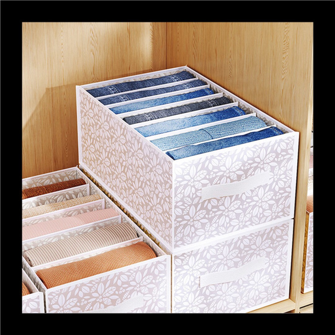 Flower Design Clothes Organiser, Jeans/t-shirt/pants Hand Crafted - Etsy