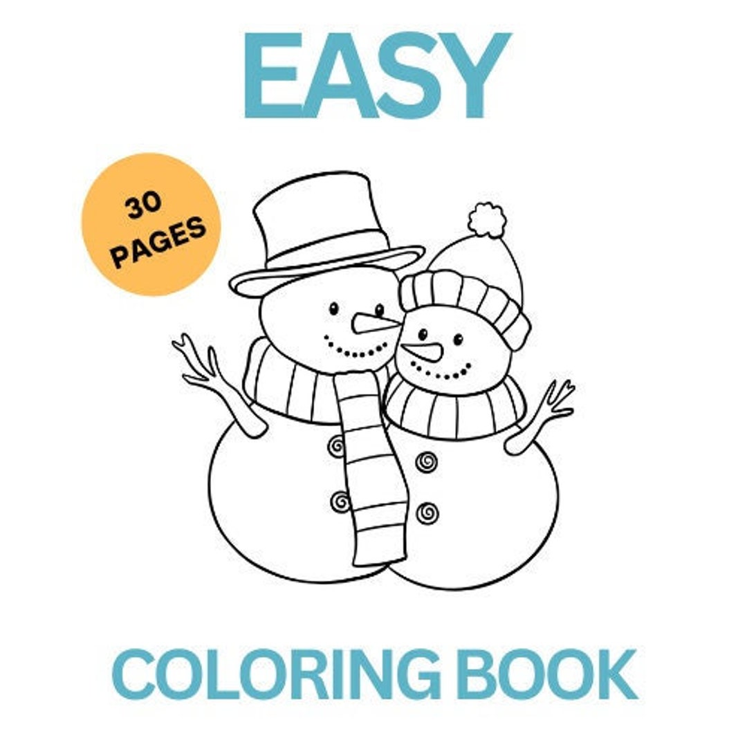Simple and Easy Coloring Pages for Kids and Adults Cute Coloring Pages ...