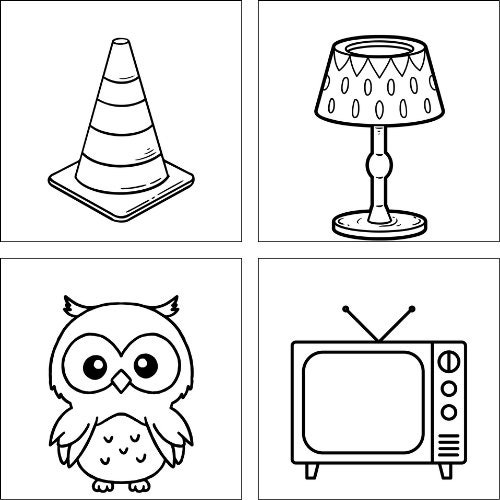Simple and Easy Coloring Pages for Kids and Adults Cute Coloring Pages ...