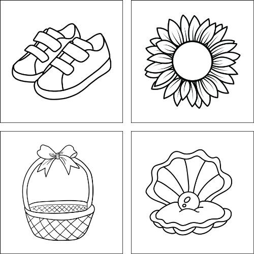 Simple and Easy Coloring Pages for Kids and Adults Cute Coloring Pages ...