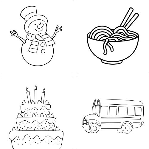 Simple and Easy Coloring Pages for Kids and Adults Cute Coloring Pages ...
