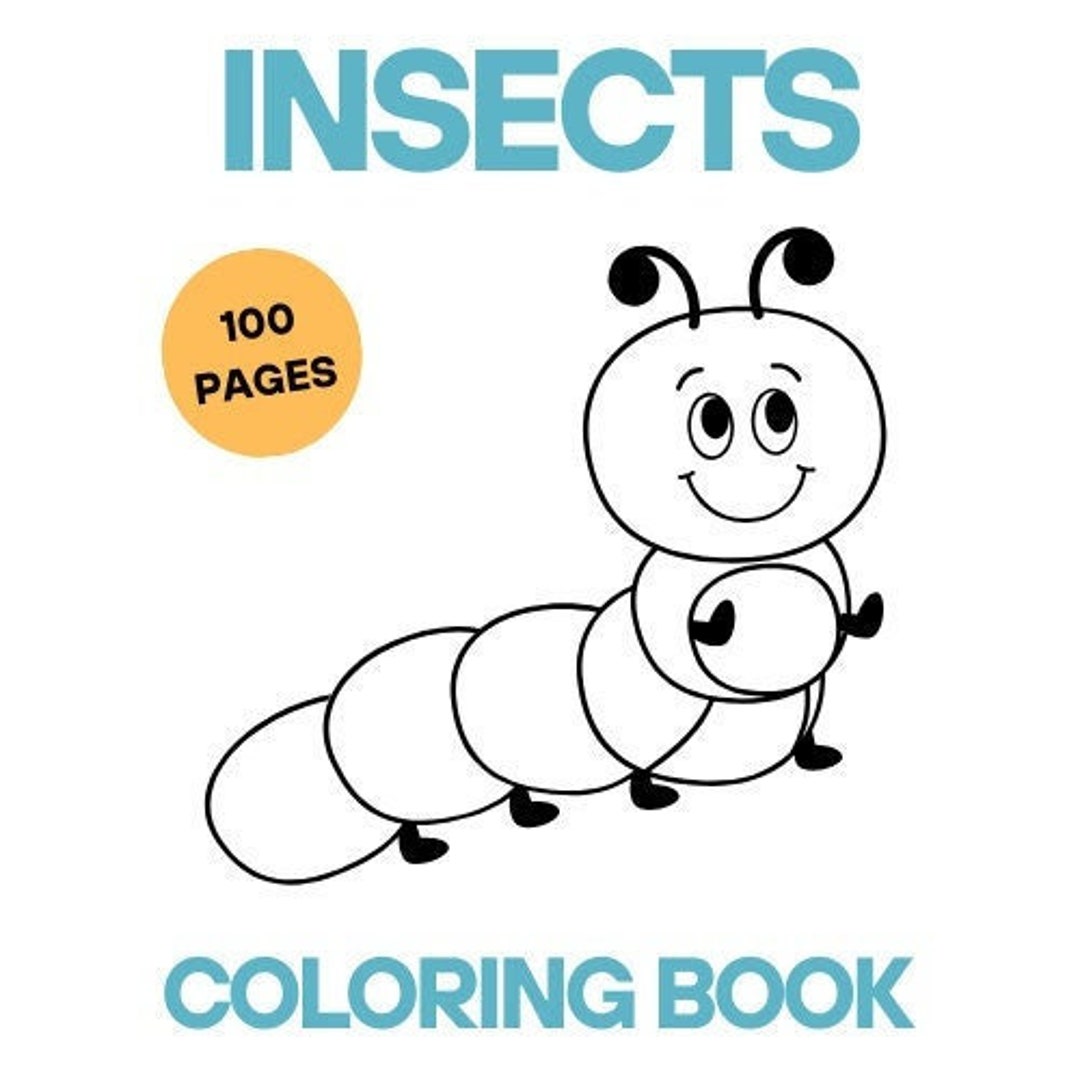 100 Cute Insects Coloring Pages for Kids Printable Coloring Book ...