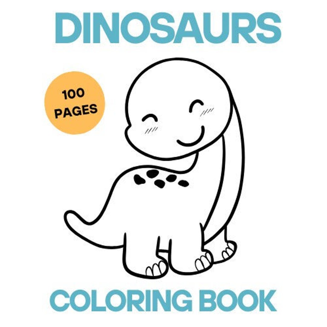 100 Dinosaurs Coloring Pages for Kids Printable Instant Download Cute ...