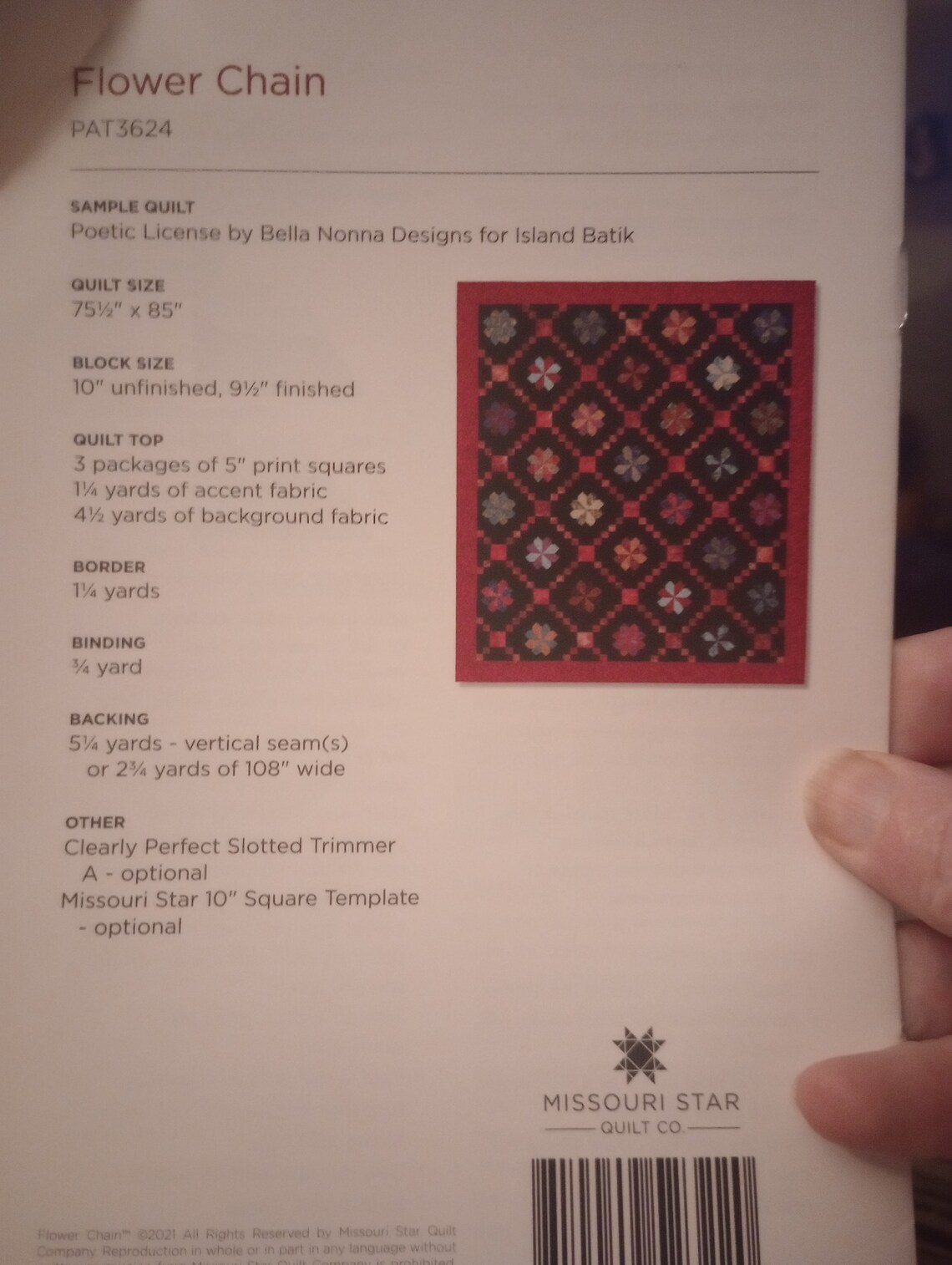 Flower Chain Quilt Pattern by Missouri Star - Etsy