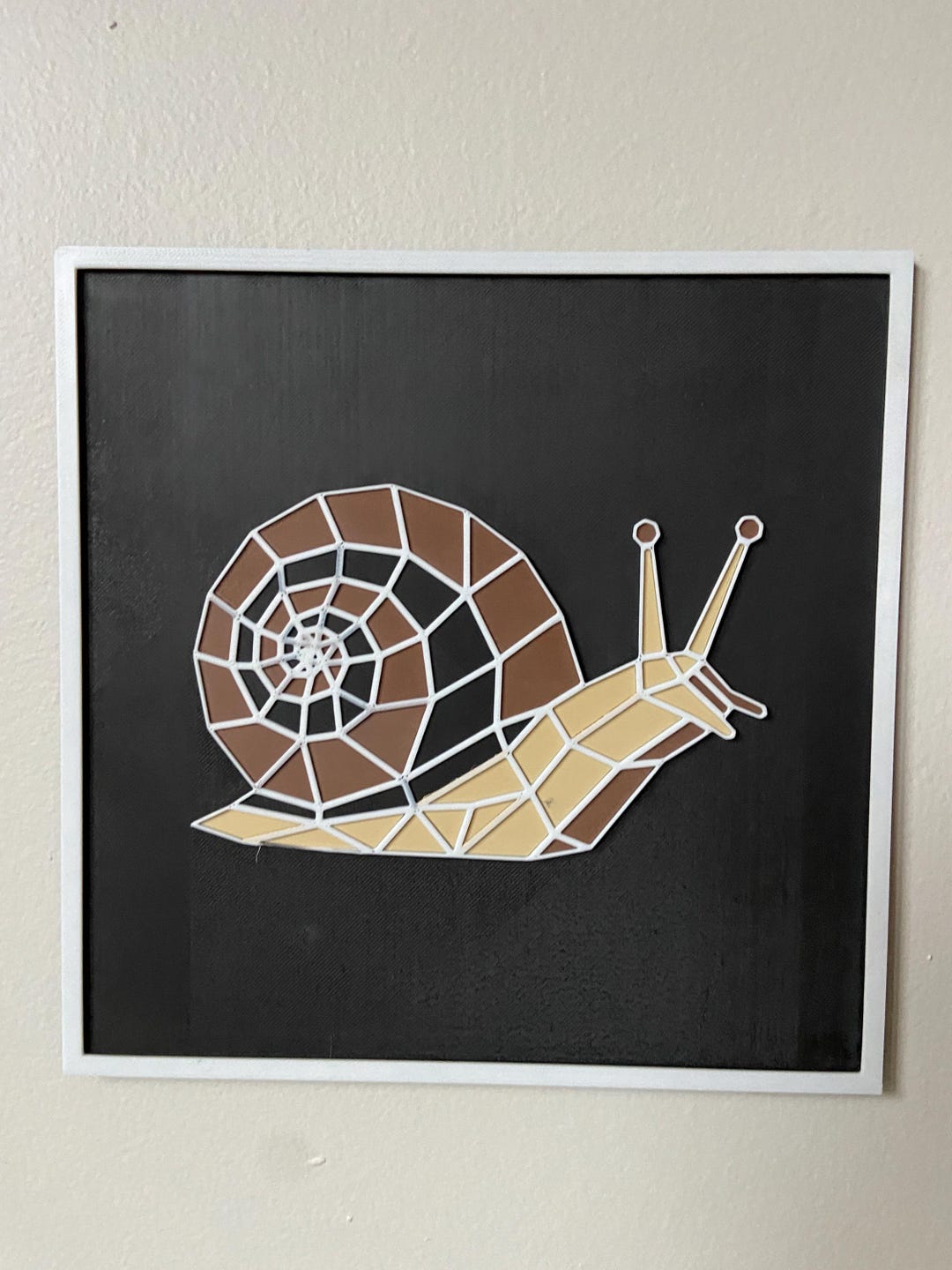 Geometric Snail Wall Art: 3D Printed Modern Home Decor - Etsy