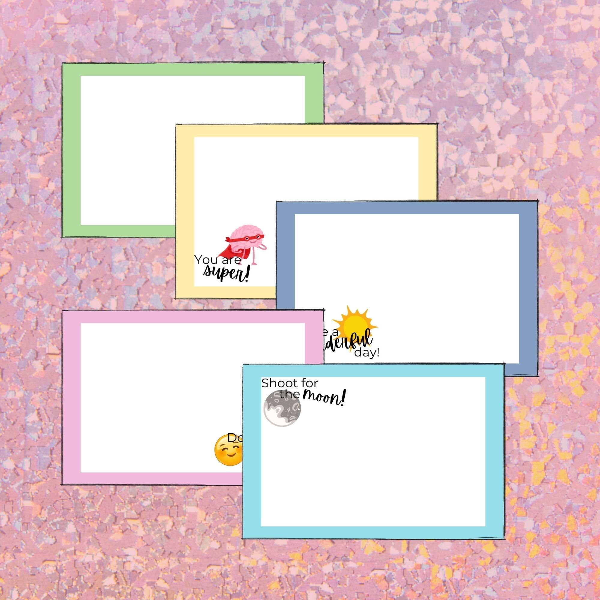 Lunchbox Cards | Rainbow | Motivational for Elementary Kids - Etsy