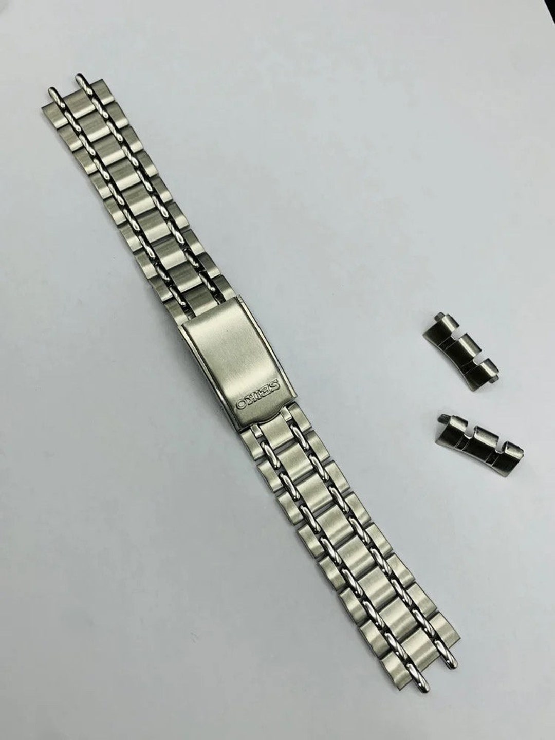 19mm Rare Seiko Curved Lugs Stainless Steel Gents Watch Strap,new.mu-19 ...