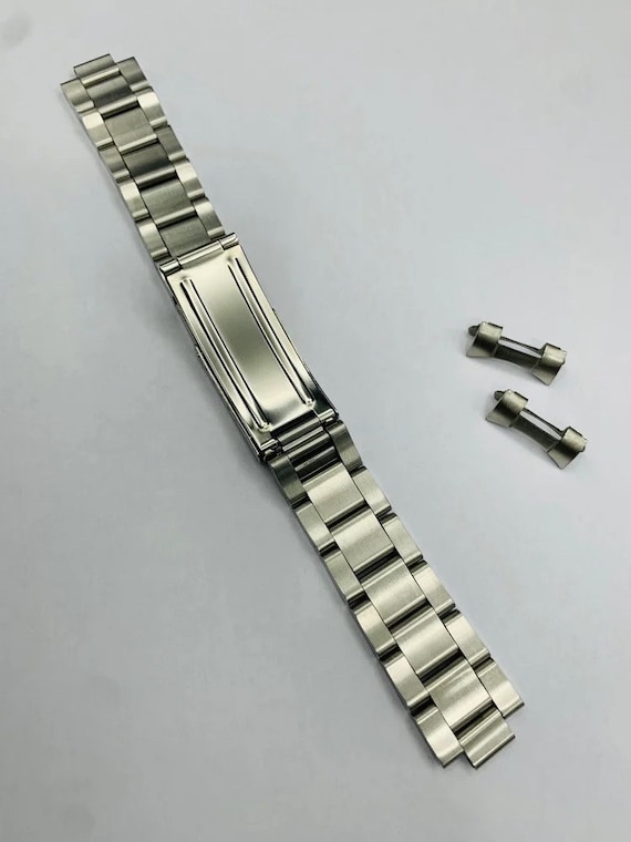 20mm Seiko curved lugs stainless steel gents watch st… - Gem