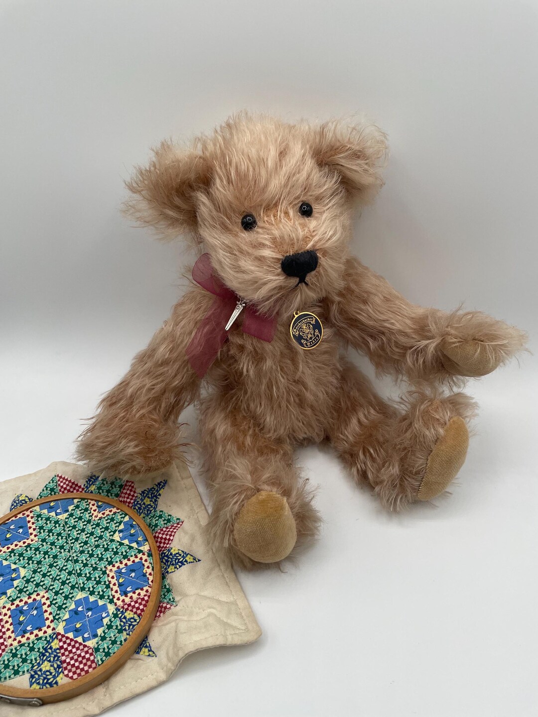 Knickerbocker Bears, Bear With Patchwork Quilt, Mohair Teddy Bear ...