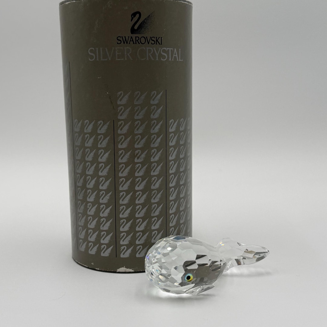 Vintage Swarovski Crystal Whale 'smiley' Figurine: “aquatic Worlds ...