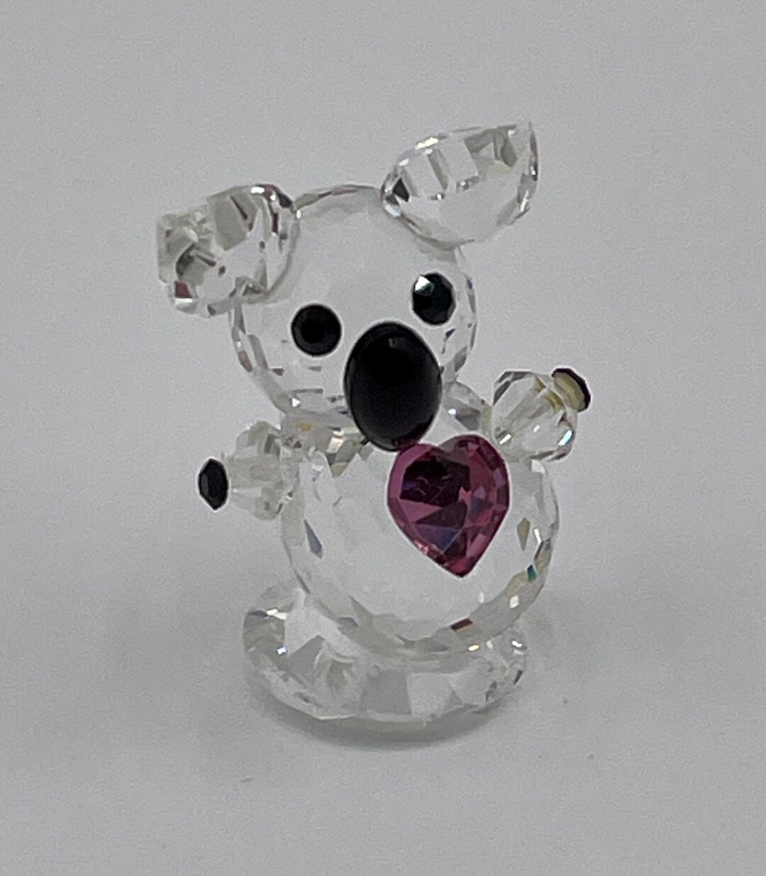 Iris Arc Crystal Koala Bear Figurine: Teeny Tiny, Pink Heart - Etsy