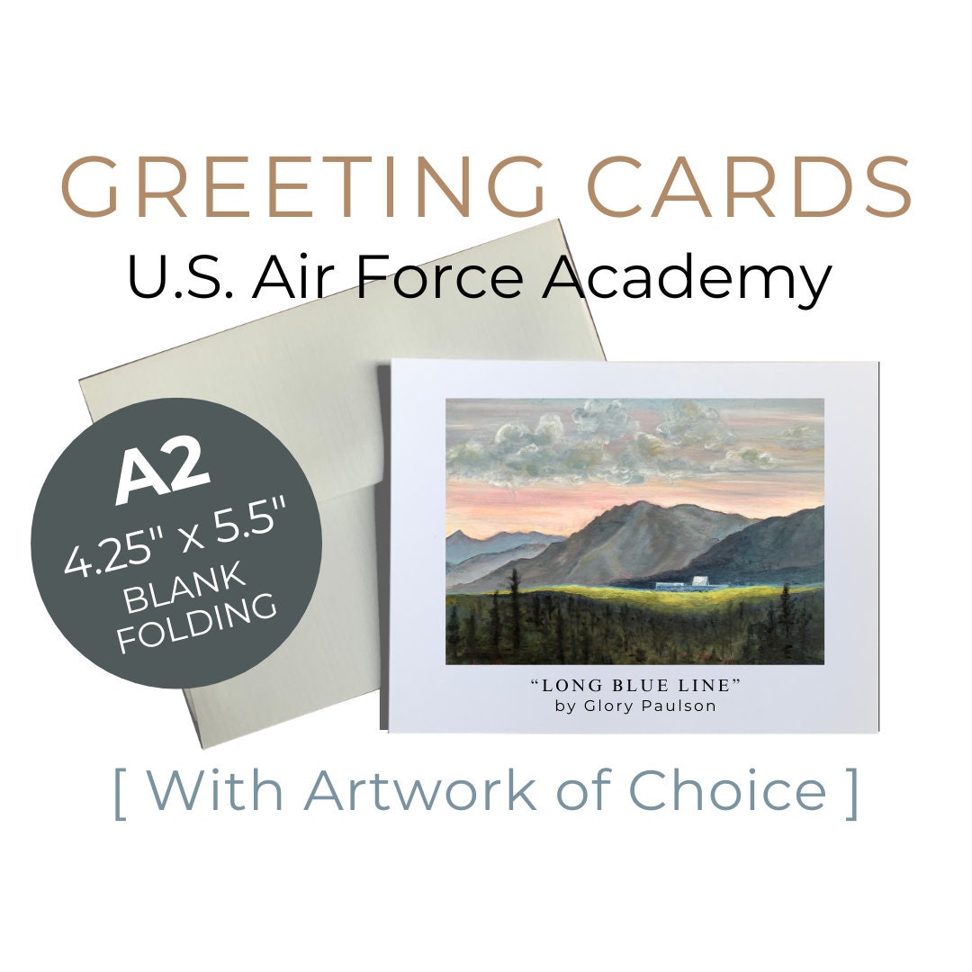 USAFA A2 Fine Art Blank Cards of U.S. Air Force Academy, 4.25 X 5.5 ...