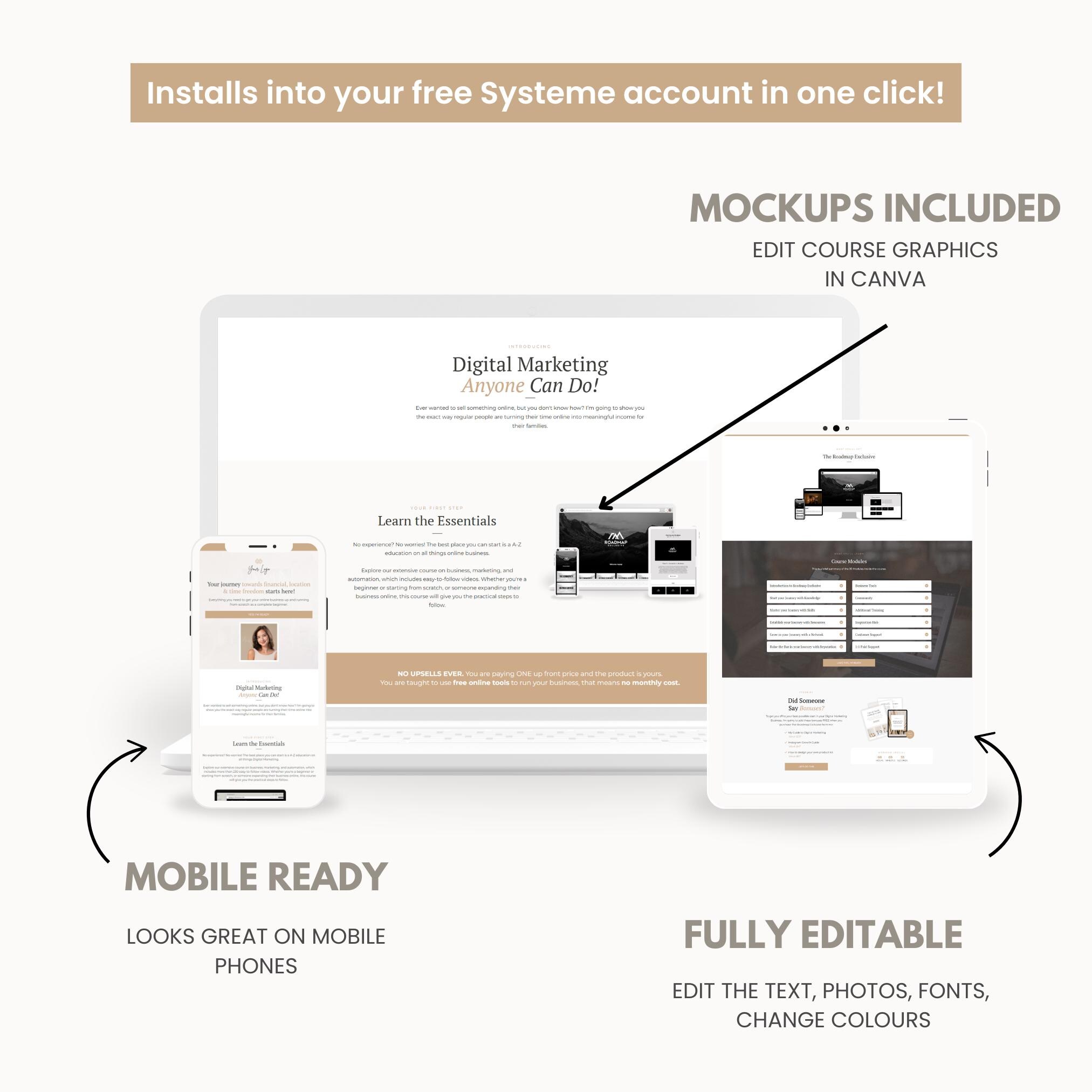 Fawn: the Roadmap Exclusive Course Systeme.io Funnel Template Digital ...