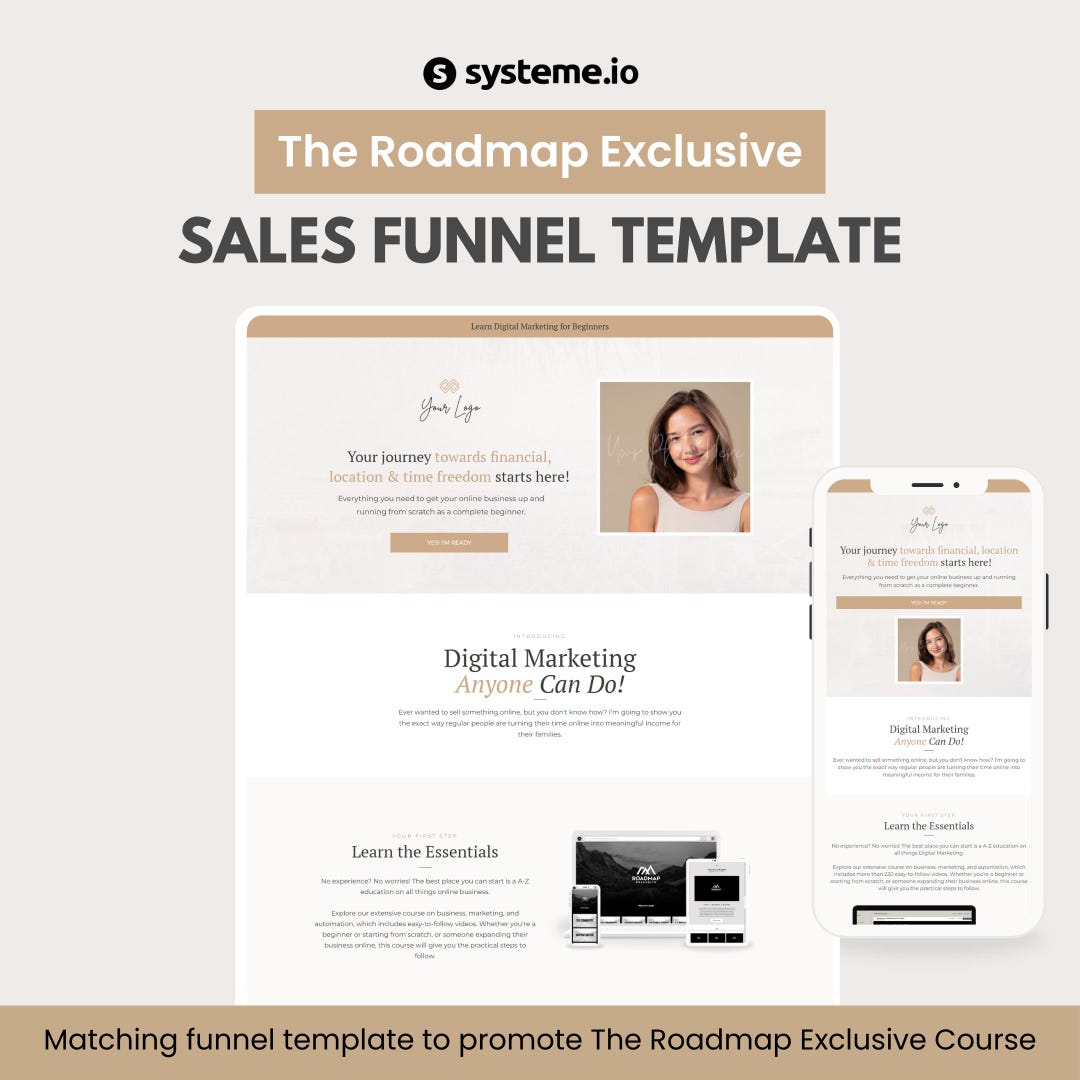 Fawn: the Roadmap Exclusive Course Systeme.io Funnel Template - Digital ...