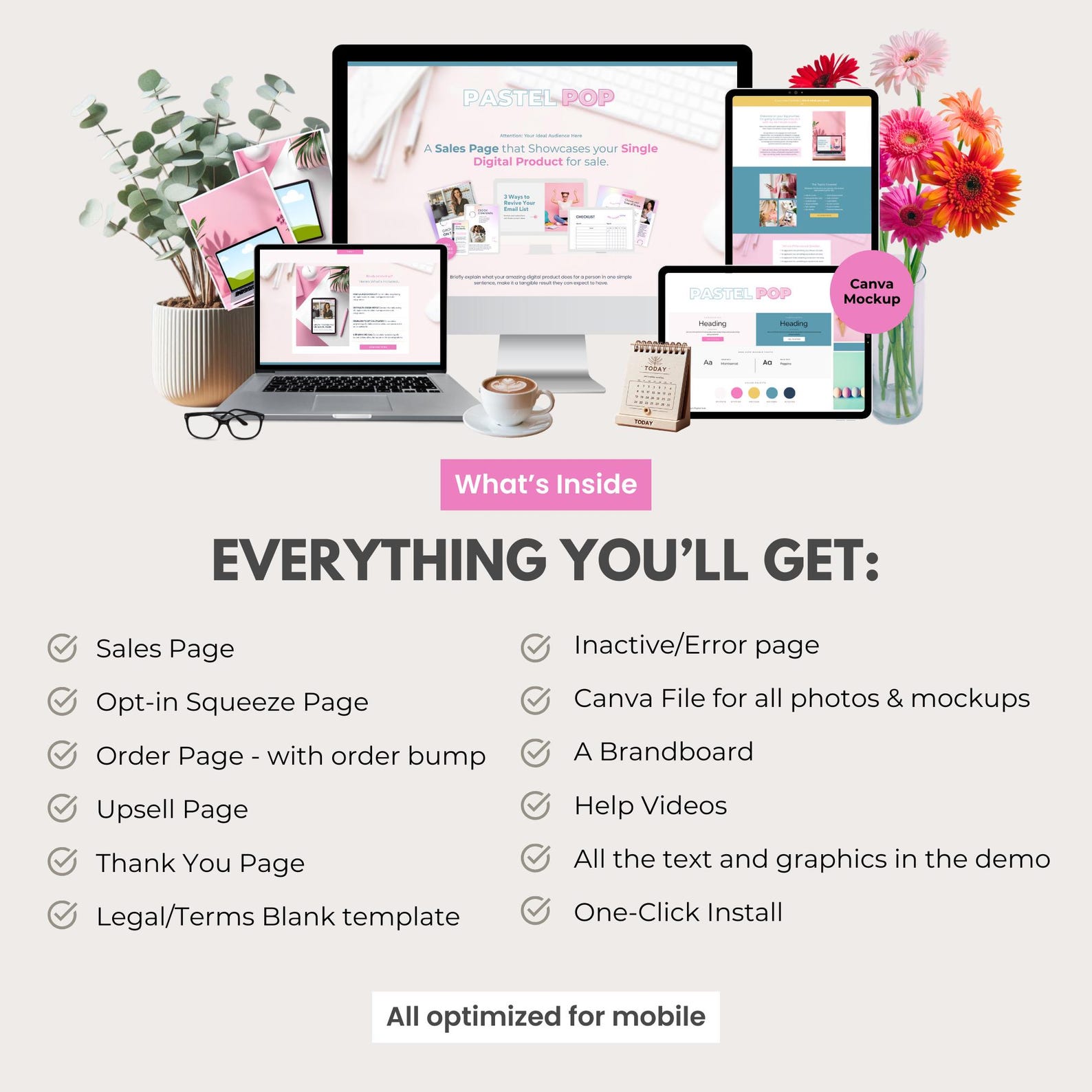 Systeme.io Funnel Template, Digital Product Sales Page, Landing Page ...